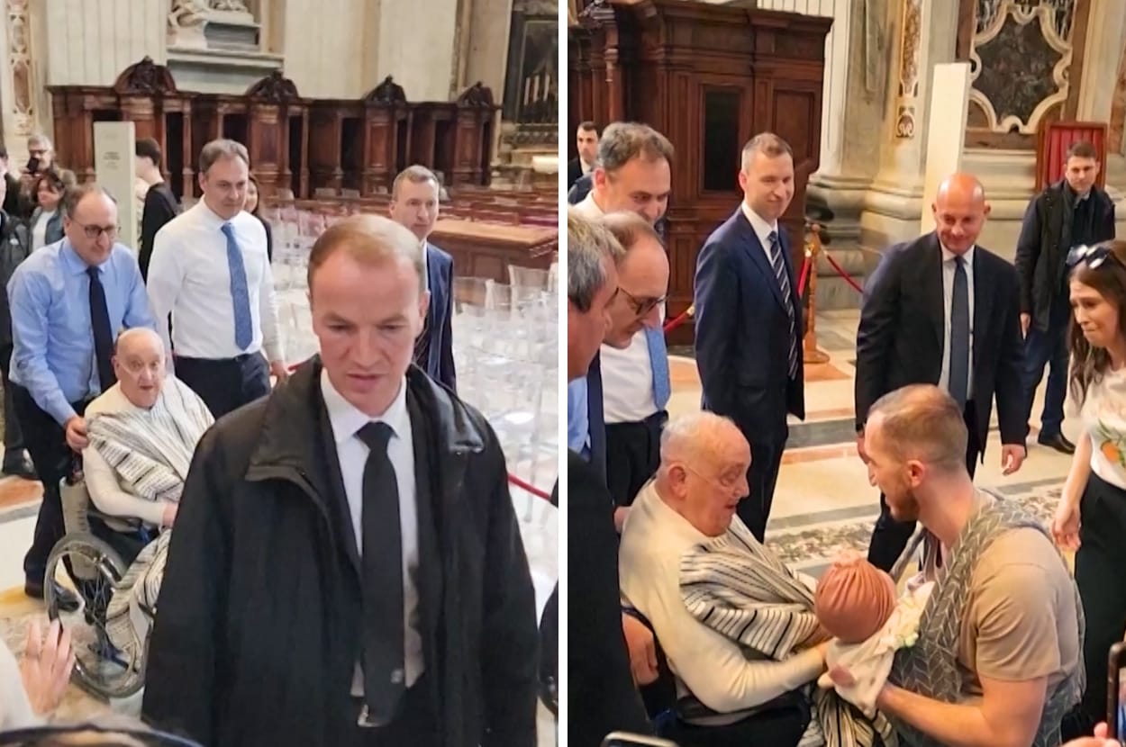 Pope Francis Made A Surprise Visit To A Church In The Vatican While ...