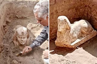 Archaeologists Have Discovered A Smiling Mini Sphinx Statue With ...