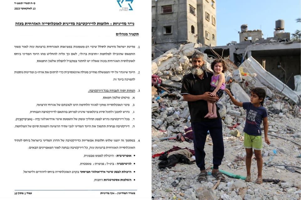 A Leaked Israeli Document Has Revealed Israel’s Plan To Expel All ...